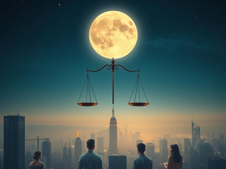 Moon in Libra in the 10th House: Harmonious Career Drive and Public Image