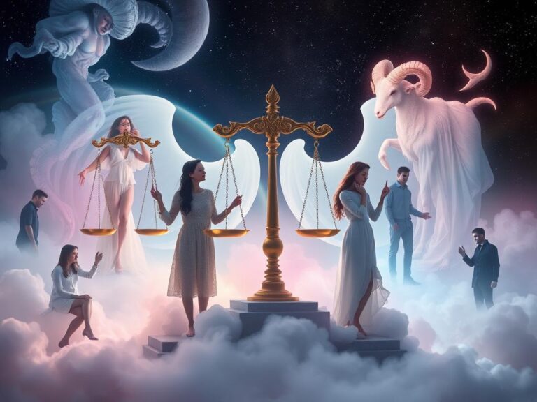 Nodo Norte en Libra en la Casa 6 y Nodo Sur en Aries en la Casa 12